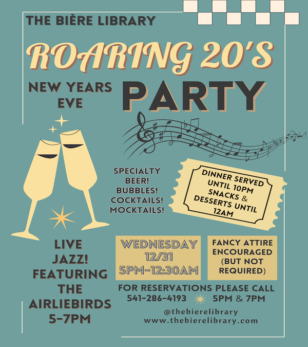 The Bière Library's Roaring '20s New Year's Eve Party